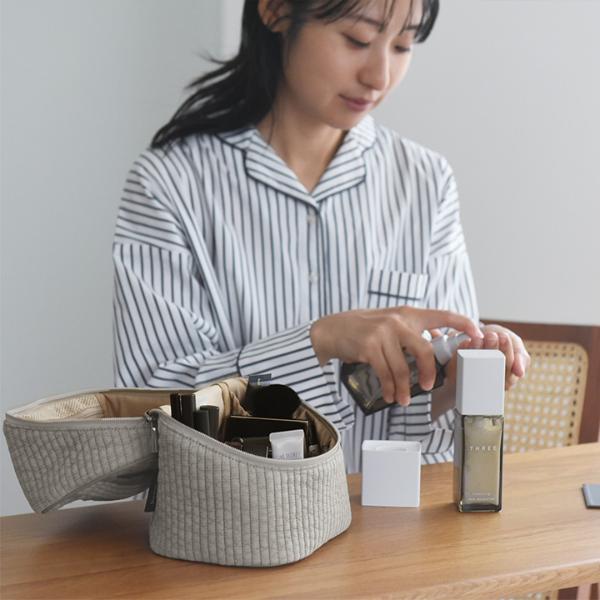 bon moment ヌビ風 整理ができる化粧ポーチ バニティ型 バニティ bon moment ヌビ風 整理ができる化粧ポーチ バニティ型 バニティ